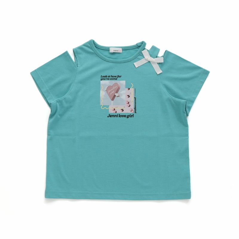 50%OFF】【UVカット】接触冷感肩あきリボンTシャツ の商品 50%OFF】【UVカット】接触冷感肩あきリボンTシャツ の商品