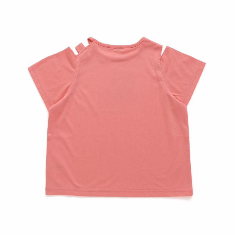 50%OFF】【UVカット】接触冷感肩あきリボンTシャツ の商品 50%OFF】【UVカット】接触冷感肩あきリボンTシャツ の商品
